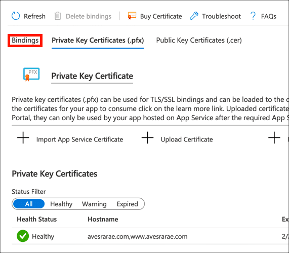 Install an SSL/TLS Certificate in Microsoft Azure App Service/Web Apps